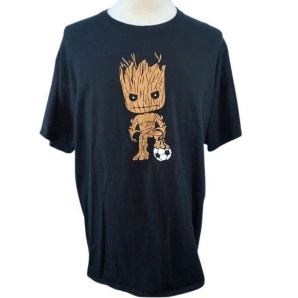 Shirts | I Am Groot Soccer Ball Graphic Black Tshirt | Poshmark
